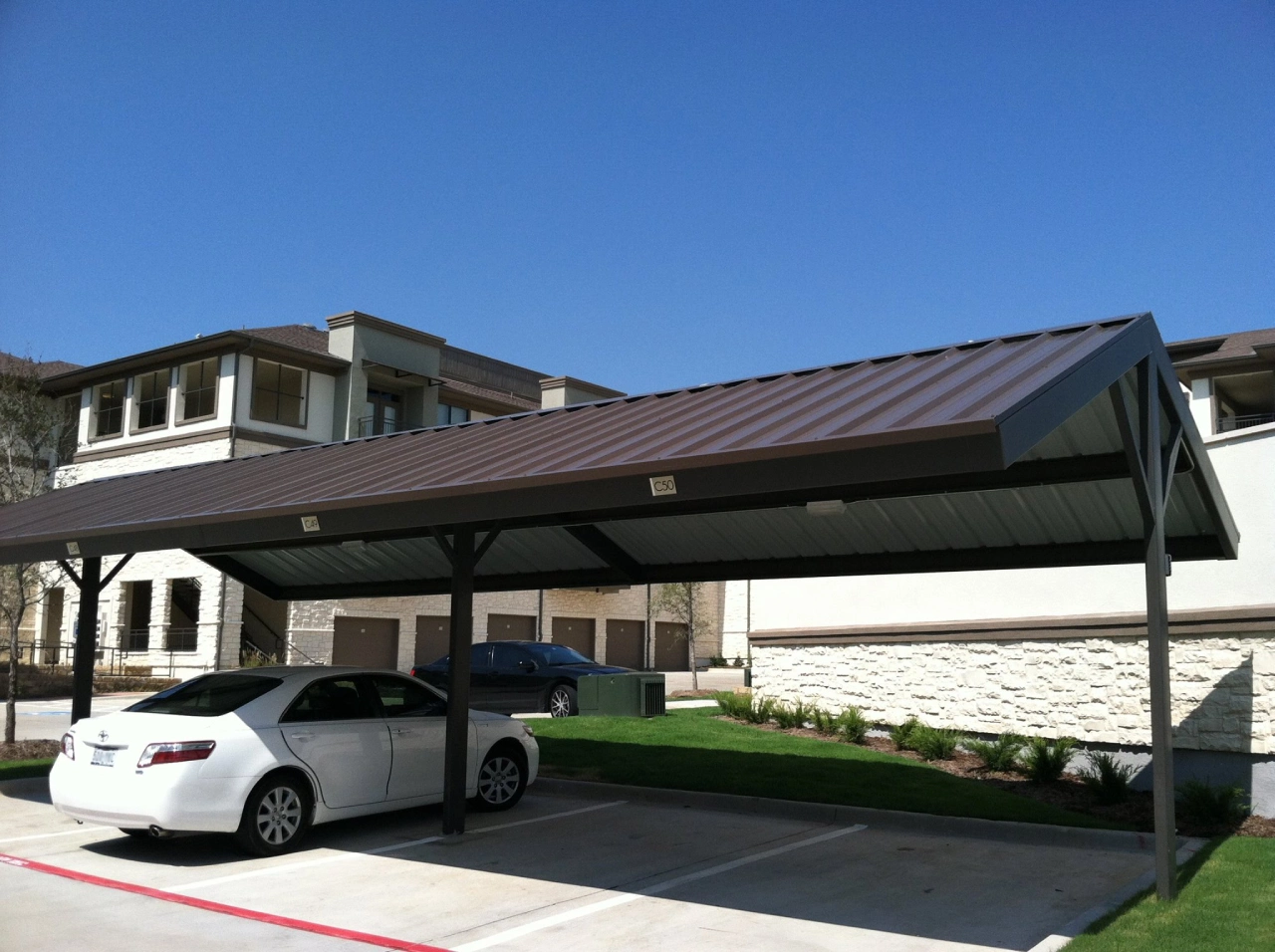 Single Post Flat - USA Eagle Carports - Carport Covers